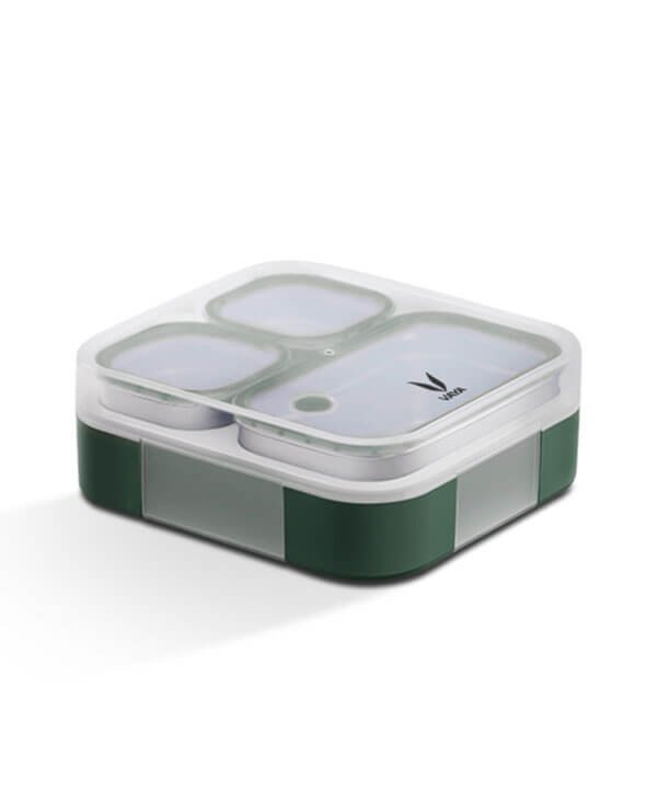 VAYA TYDBYT Lunchbox, Stainless Steel Bento Lunch Box with 3 Leakproof ...